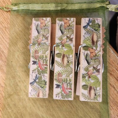 NEW Bumble Bee Trio Wood Clothespin Chip Clips - Etsy