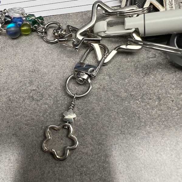 Flower Clip-on Keychain (GOLD NOW AVAILABLE!) Handmade, Bag Charm ...