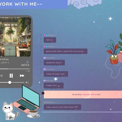 Dark Moon: Animated Vtuber Overlay Pack Minimal, Starry, Elegant Theme ...