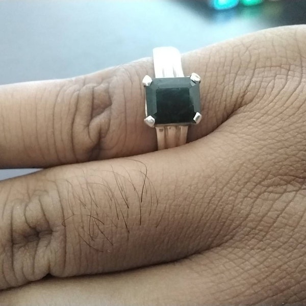 Natural Red Coral Cylindrical Shape (moonga) Gemstone Copper Ring | 3ct ...