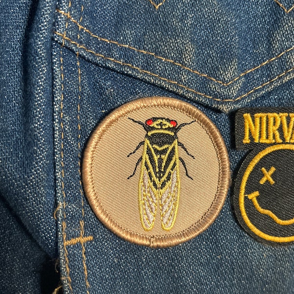 Cicada Patch (C96) - 2 Inch Diameter Embroidered Patch - Etsy