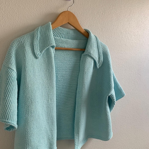 Boxy Cardigan Mohair Edition Knitted Pattern Cardigan Knitting Patterns ...