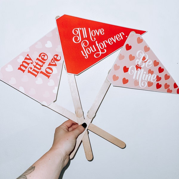 Valentine's Pennant Flags: Printable Party Decor (digital Download) - Etsy