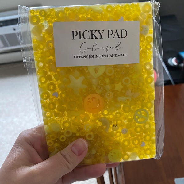 XL Bead Color Pick Pad - Fidget Pick Toy - Pick Pad - Pick, Peel, Dig ...