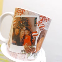 2 Photo Frame Mug, Picture Mug Template, Photo Mug Sublimation Design ...