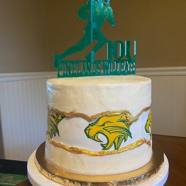 Football Cake Topper, Custom Football Cake Topper, Football Party ...