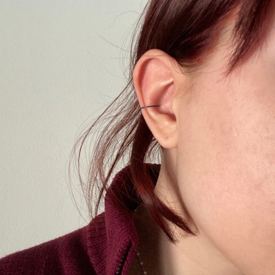 Black Helix Piercing Hoops for Men & Women, Niobium Cartilage Earring ...