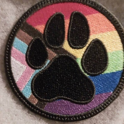 LGBTQ Furry Paw Embroidered Pride Patches - Etsy