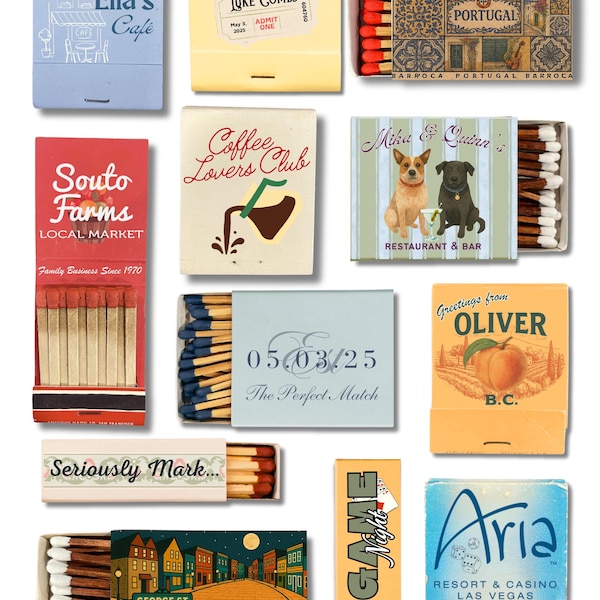 CUSTOM MATCHBOOK ART | Personalized Digital Matchbox Gift | Large ...