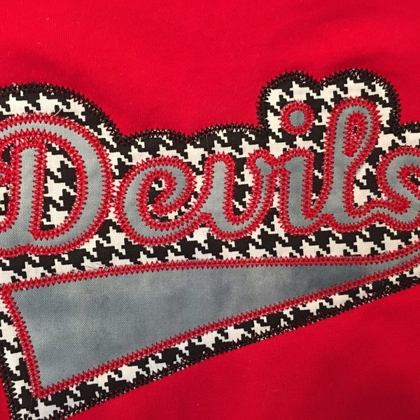 Devils Digital Machine Embroidery Applique Design 6 Sizes, Devils Applique, Devils Mascot ...