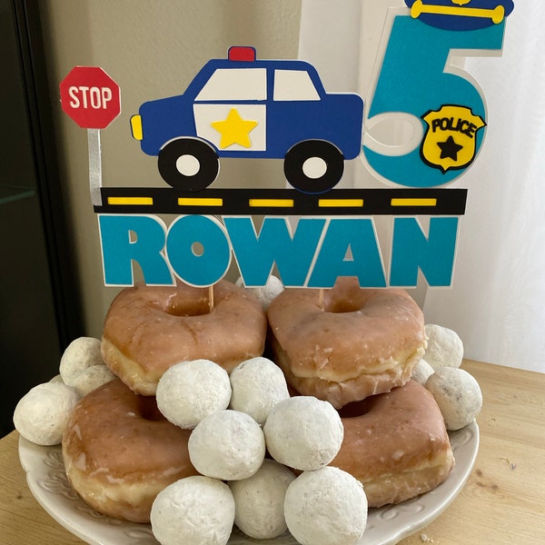 Police Birthday Cake Topper , Police Man Birthday Cake Topper , Police ...