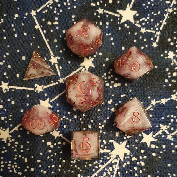 Patchwork Circus - Dnd Single D20 - Sharp Edge Polyhedral Handmade ...