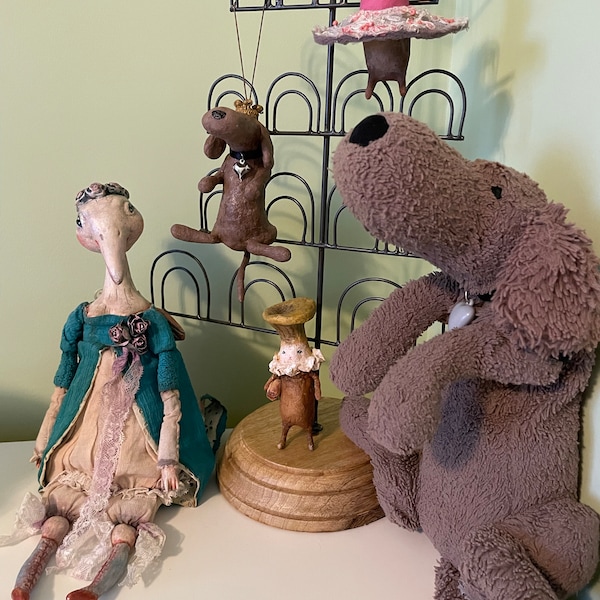 Rag Angel, Textile Doll, Personal Talisman With Wings and Dangling Legs ...