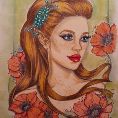 Elf Elise '' Coloring Page Illustration Printable - Etsy