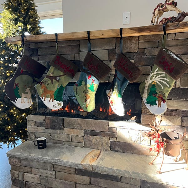 Farm Animal Cow Chicken Goat Christmas Stocking--"farmanagans" - Etsy