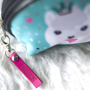 Set of 5 Personalized Zipper Name Tag Charms With Snap Hook for School ...