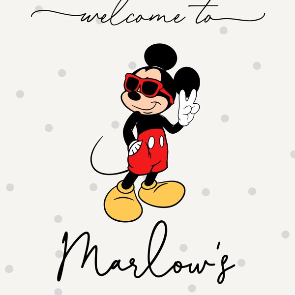 Mickey Mouse Welcome Sign | Mickey Mouse Birthday Party Decor | Mickey ...