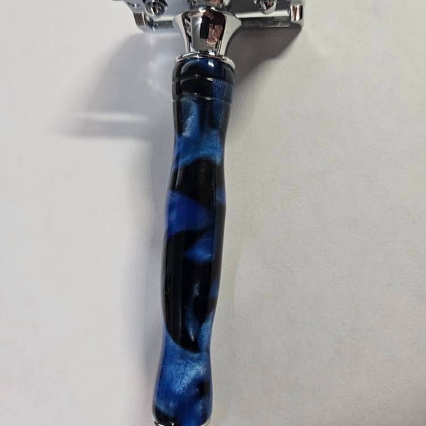 Handmade Acrylic Handle Safety Razor With GILLETTE FUSION5 Cartridge ...