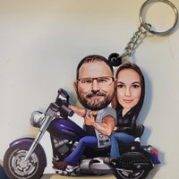 Personalized Cartoon Custom Large Motorcycle Keychain, Motorcycle ...