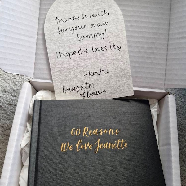 Book of Reasons Why We / I Love You / Handwritten / Personalised Gift ...