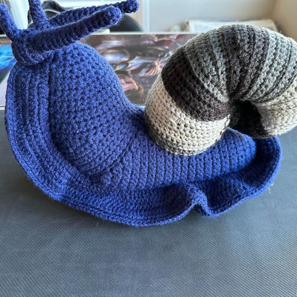 Giant Snail With Round Shell - Custom Crochet Snail Stuffie - Extra ...