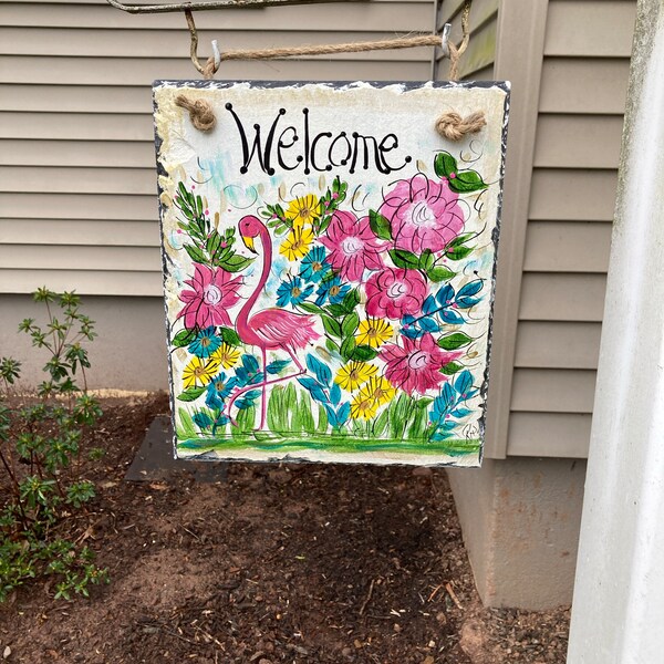 Spring Slate Sign. Summer Slate Sign. Hand Painted Slate Sign. Painted ...