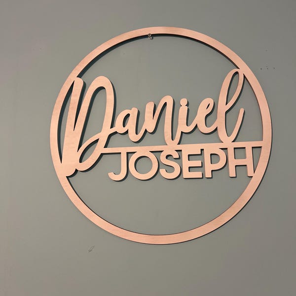 Round Baby Name Sign, Custom Baby Name Sign, Nursery Sign, Nursery ...