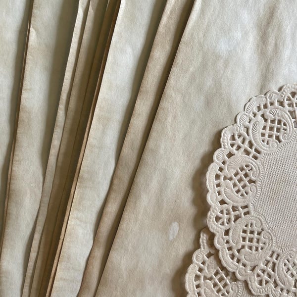 12 Sheets of Tea Dyed Lined Paper. Tea Stained Stationary. Scrapbook ...