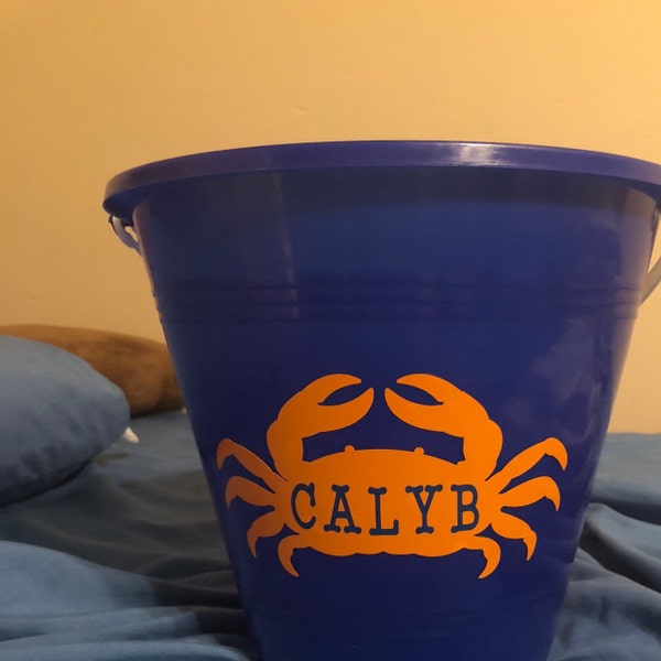 Personalized Beach Pail, Beach Bucket, Name Bucket, Sand Toy, Beach Toy ...