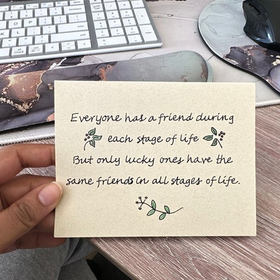 Funny Friend Card True Friend Card Friends Who Stick Like an Octopus ...