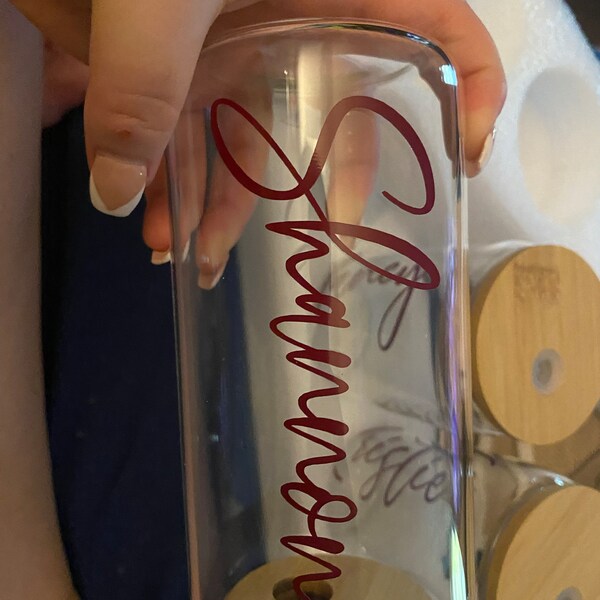 Personalized Bride Ice Coffee Cup - Bridesmaid Beer Can Glass Soda Cup ...