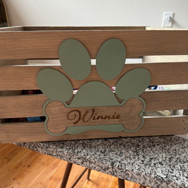 Large Personalized Dog Toy Basket Gift for Dog Lover Personalized Dog ...