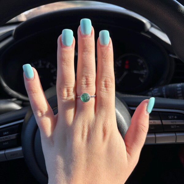 Blue Lace Agate Ring - Lace Agate Ring - Statement Agate Ring - Hexagon ...