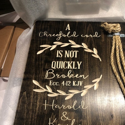 KJV Bible A Threefold Cord God's Knot Unity Rope Braid for Unity ...