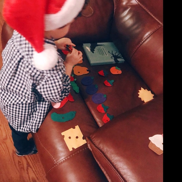 Five Little Elves Jumping on a Sleigh Felt Set Christmas Felt Stories ...