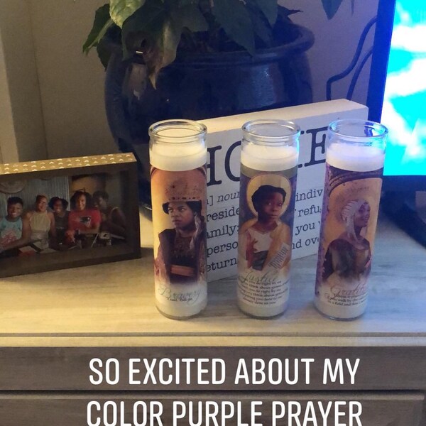 The Color Purple Prayer Candle - Set of 3 - Etsy