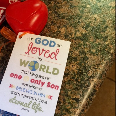 John 3:16 Printable Card Valentine's Day Outreach DIY PRINTABLE for God ...