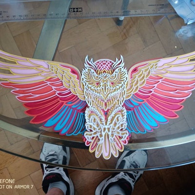 Multilayer Owl Laser Cut File Owl Mandala SVG Layer Owl CNC Multilayer ...