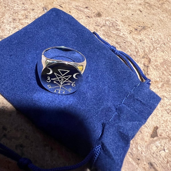 Alchemy Lilith Sigil Ring Goetia Seal Witchcraft Amulet Wicca Talisman ...