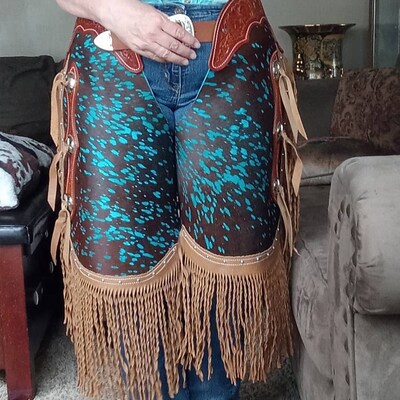 Custom Made Rodeo Chaps/ New/ Custom Leather /R Bar K - Etsy