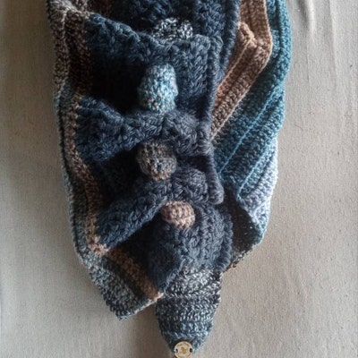 Keyhole Scarf KNIT PATTERN Beautiful Scarf Gift for Her Crochet Scarf ...