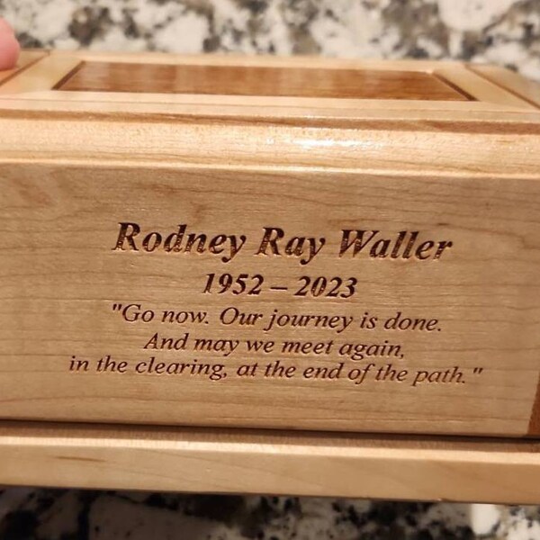 Urn Companion Cremation Box Wooden Urn Funeral Cremation Urn for Ashes ...