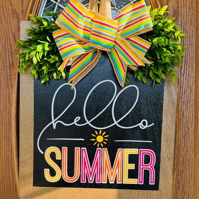 Summer Front Door Decor Hello Summer Wreath Summer Wreath Popsicles ...