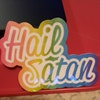 Holographic 90s Nostalgia Inspired Hail Satan Vinyl Sticker, Die Cut ...