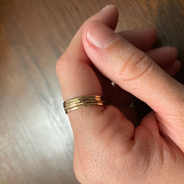 Stacking Rings / Stacking Rings Gold / Super Thin 14k Gold Filled ...