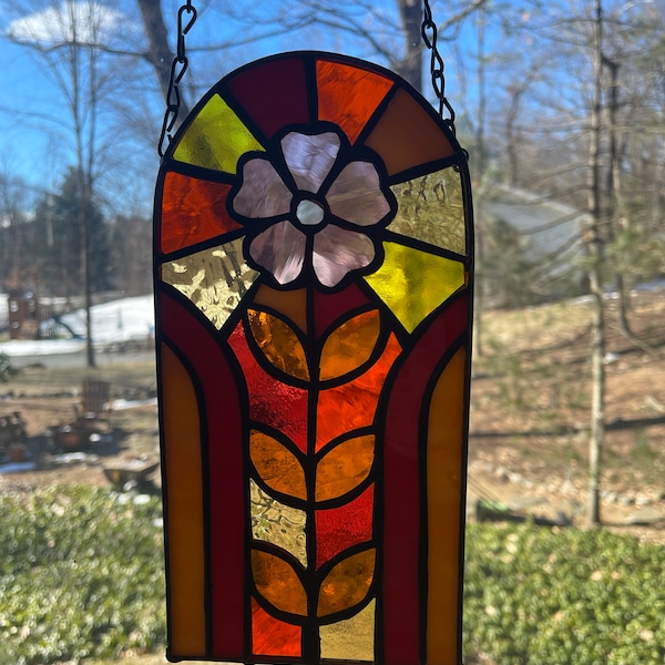 Flower Stained Glass Pattern: DIY Floral Design (PDF Pattern) - Etsy