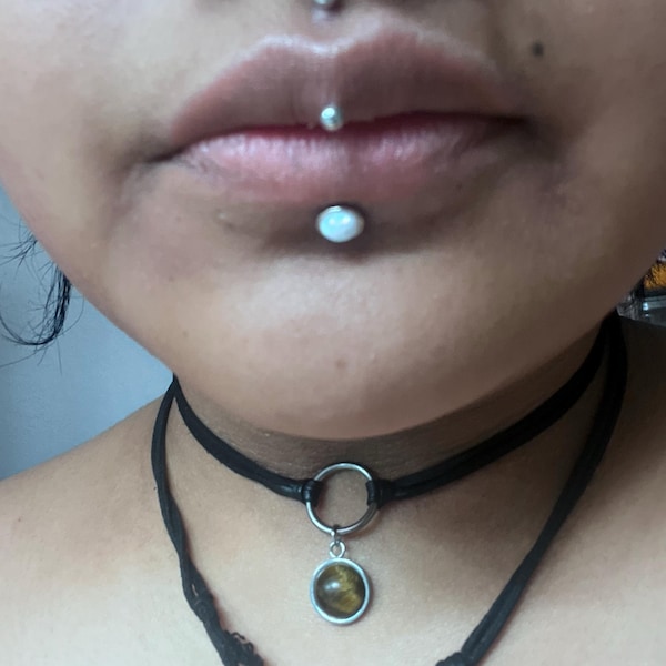 16g Cross Medusa Piercing • Medieval Cross Lippy Loop Labret Lip Ring ...