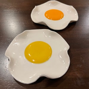 BIG Fried Egg Spoon Rest Handmade Ceramic Kitchen - Etsy