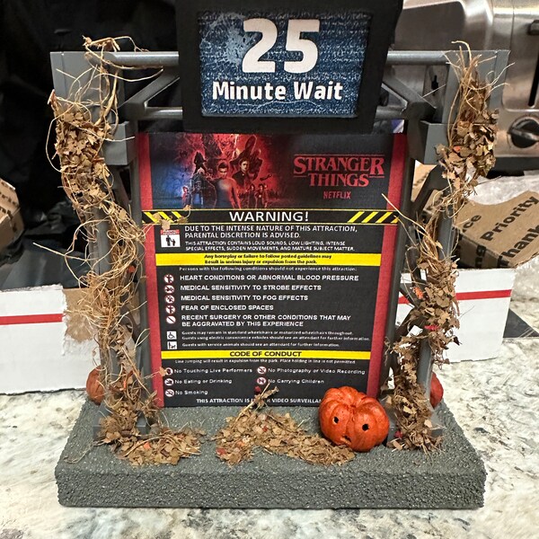 HHN House Entrance Portal Wait Sign Ornament Inspired by - Halloween ...