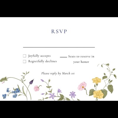 Wildflower Wedding Invitation Template Printable Wedding - Etsy